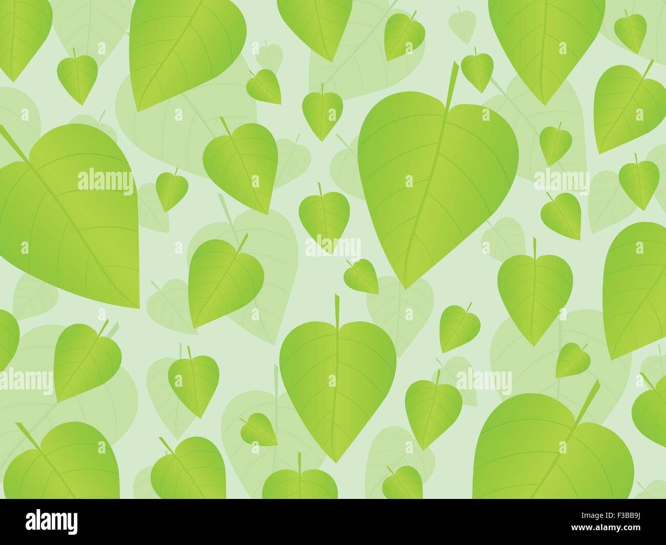 Green leafs background. Vector illustration Stock Vector Image & Art ...
