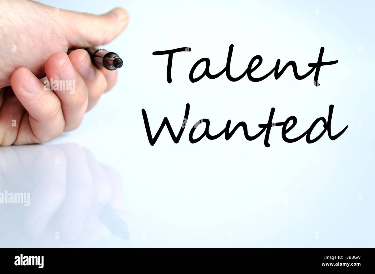 Talent wanted text concept isolated over white background Stock Photo ...