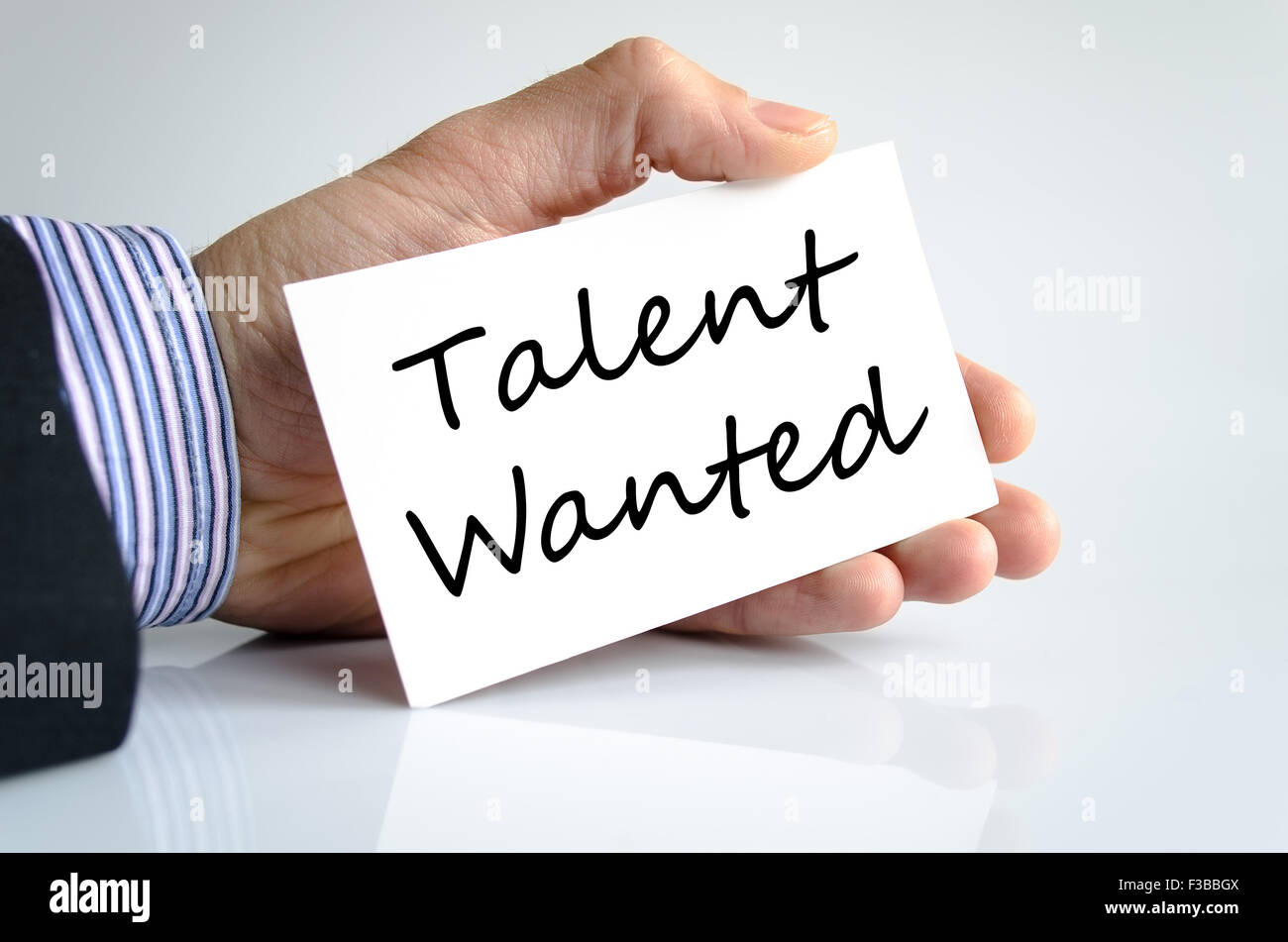 Talent wanted text concept isolated over white background Stock Photo ...