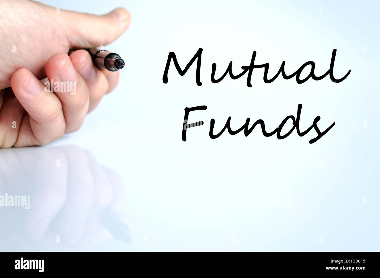 Mutual funds text concept isolated over white background Stock Photo ...