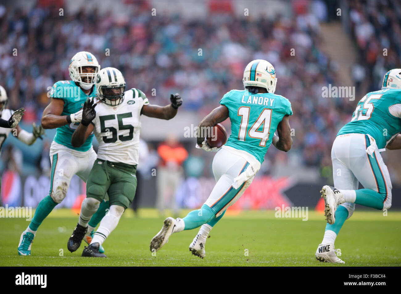 London, UK. 04th Oct, 2015. NFL International Series. Miami Dolphins ...