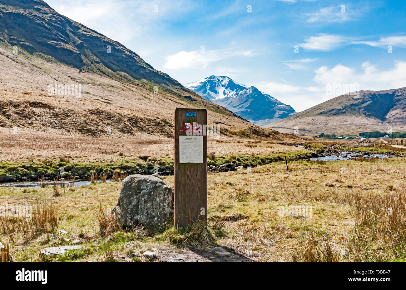 Magnificient Scottish mountain Ben Lui (1130 metres) with the Ben Lui ...