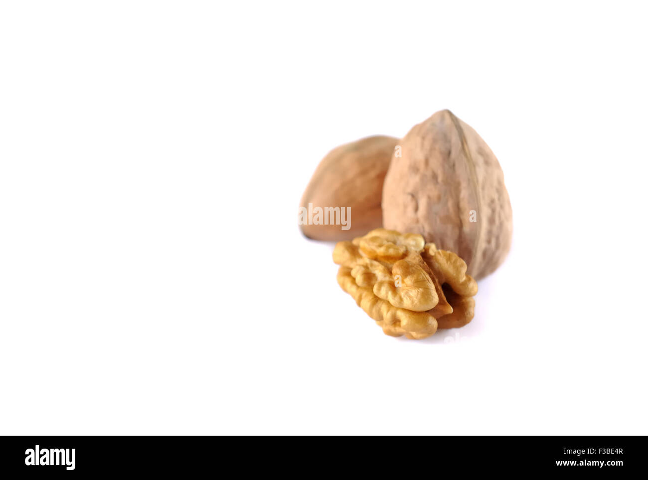 Walnut shell detail Cut Out Stock Images & Pictures - Alamy