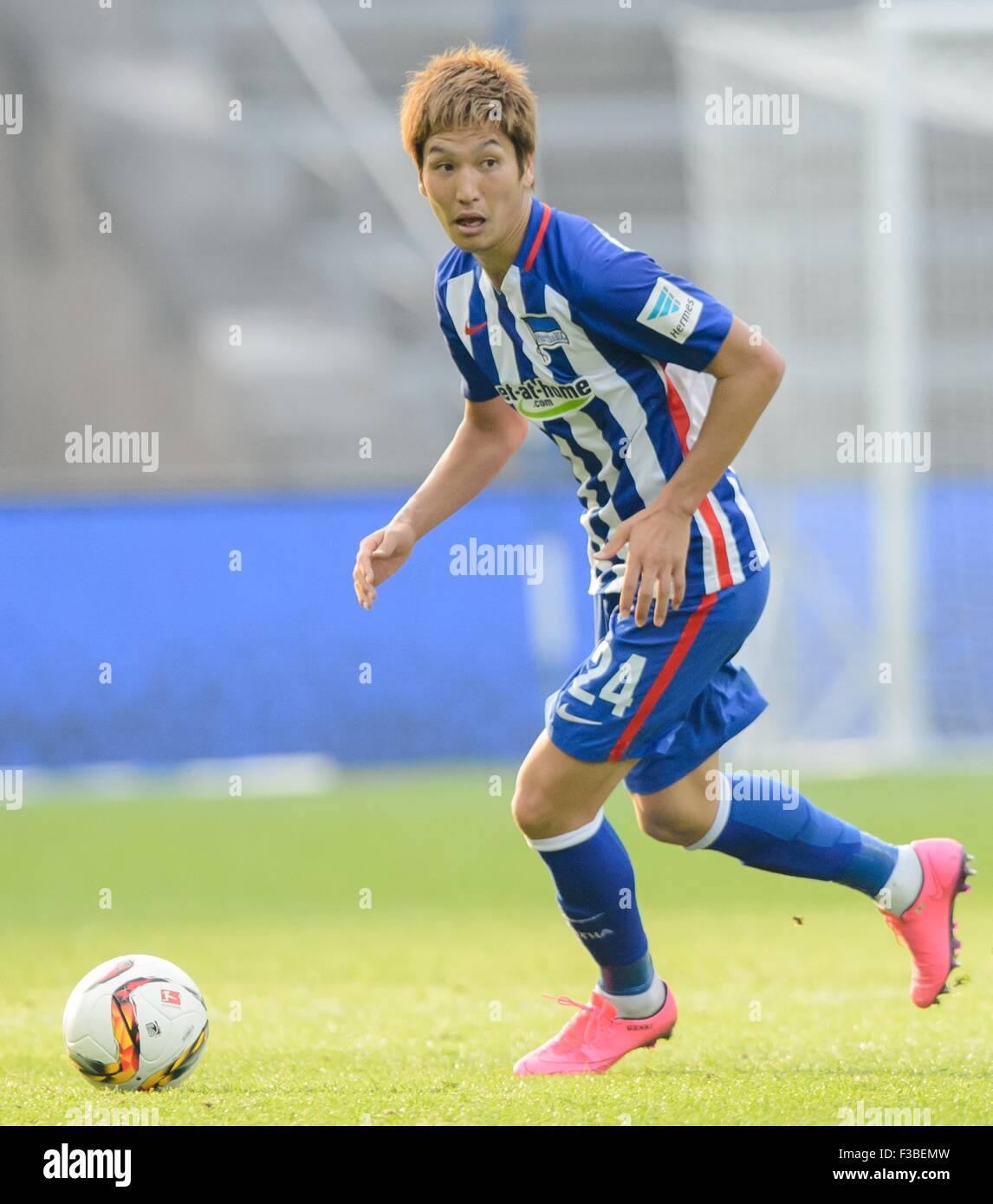 Berlin's Genki Haraguchi in action during the German Bundesliga soccer ...