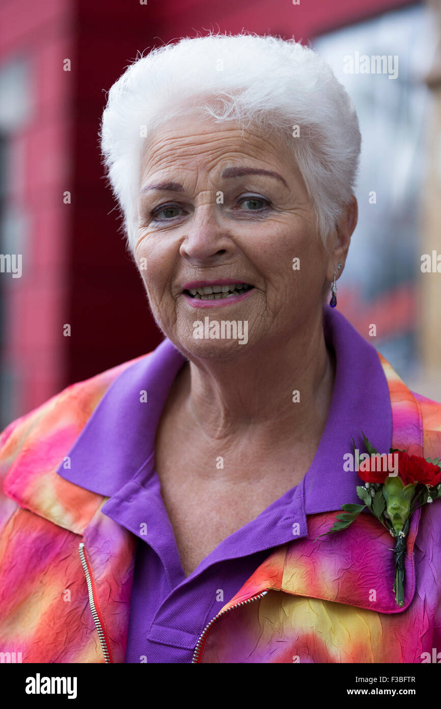 Stratford, London, UK. 04/10/2015. Former EastEnders actress Pam St ...