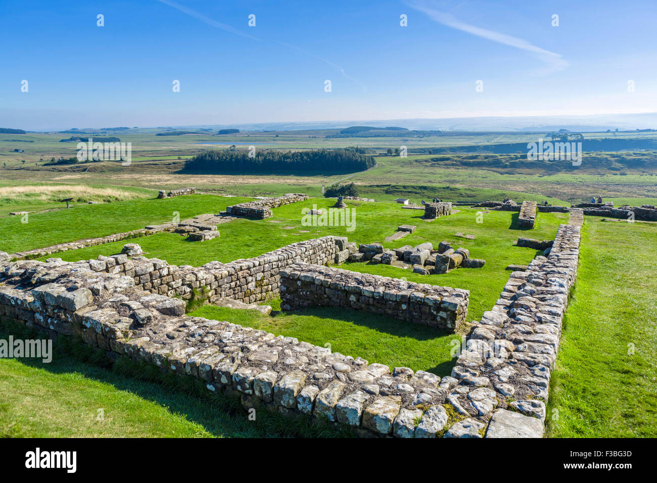 Housesteads Roman Fort at Hadrian's Wall, Northumberland, England, UK ...