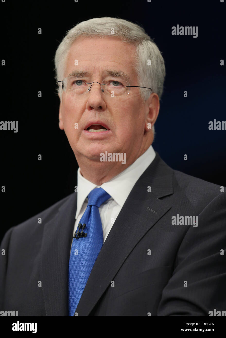 Manchester, UK. 4th October, 2015. Michael Fallon Mp Secretary Of State ...