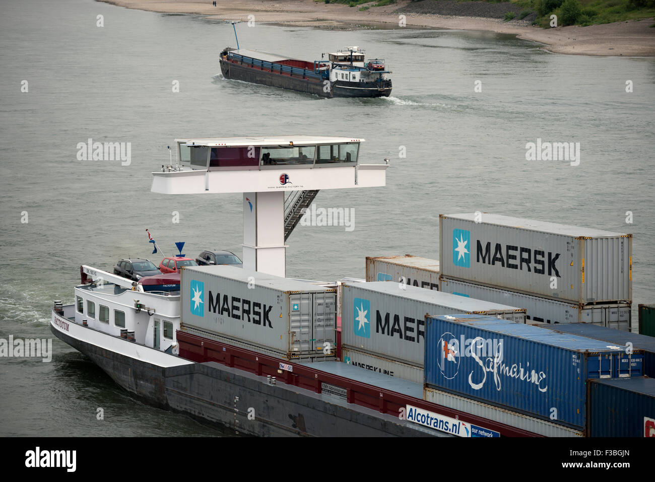 River rhine container barge hi-res stock photography and images - Alamy