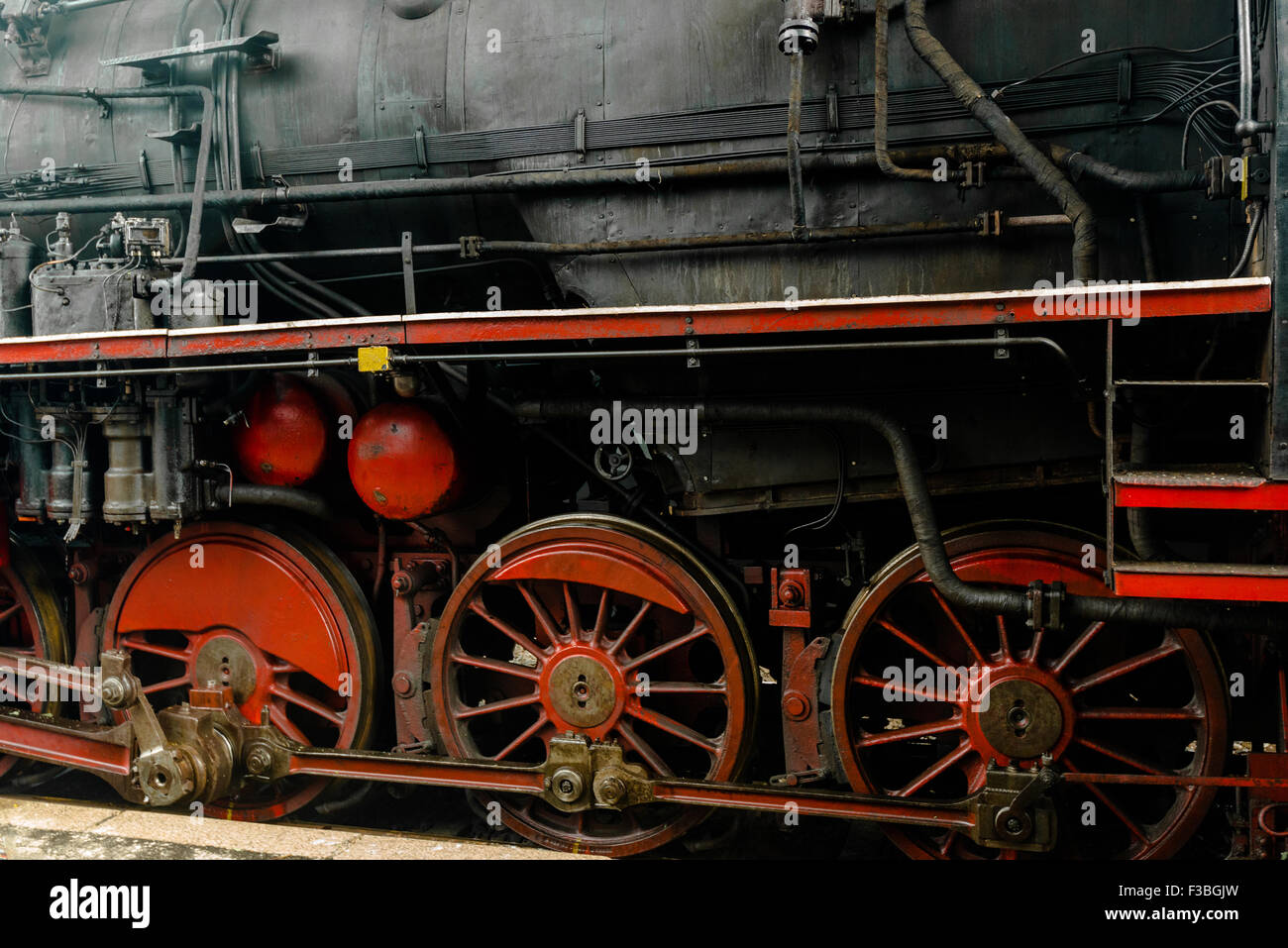 detail of a classic steam locomotive Stock Photo - Alamy