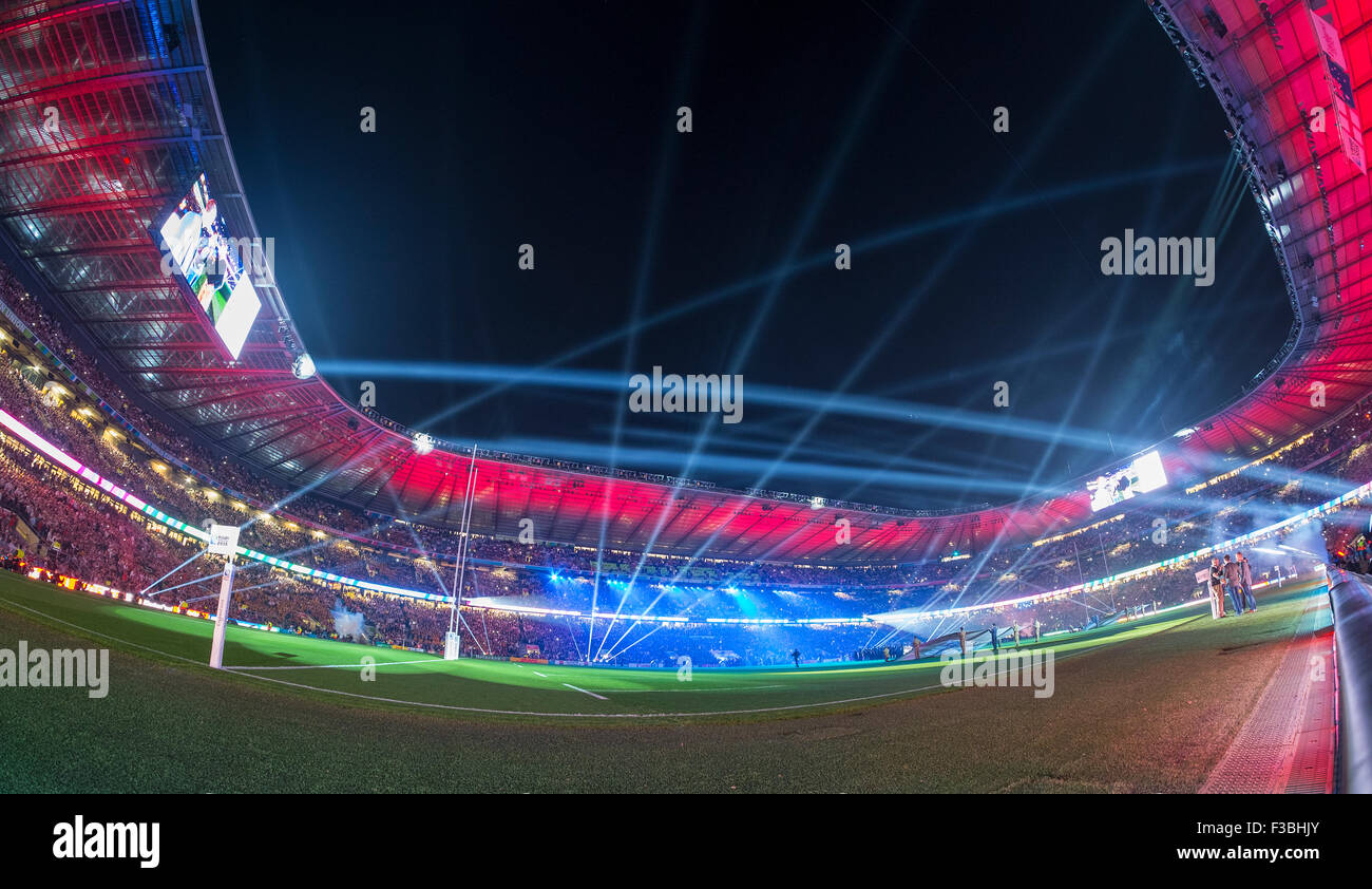 Twickenham Stadium, London, UK. 3rd October, 2015. Spectacular opening ...