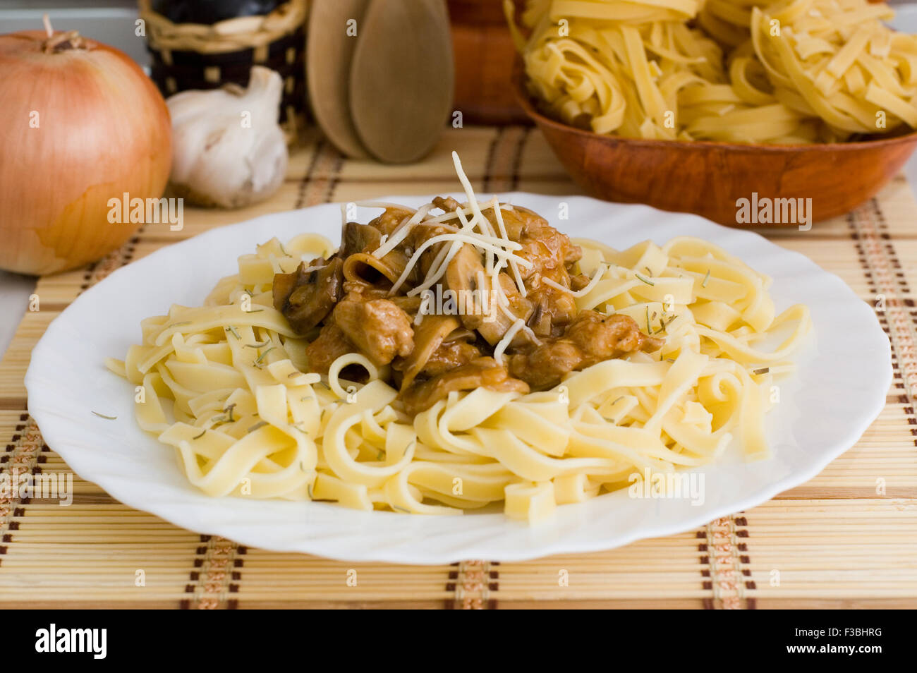 Macaroni with meat Stock Photo - Alamy