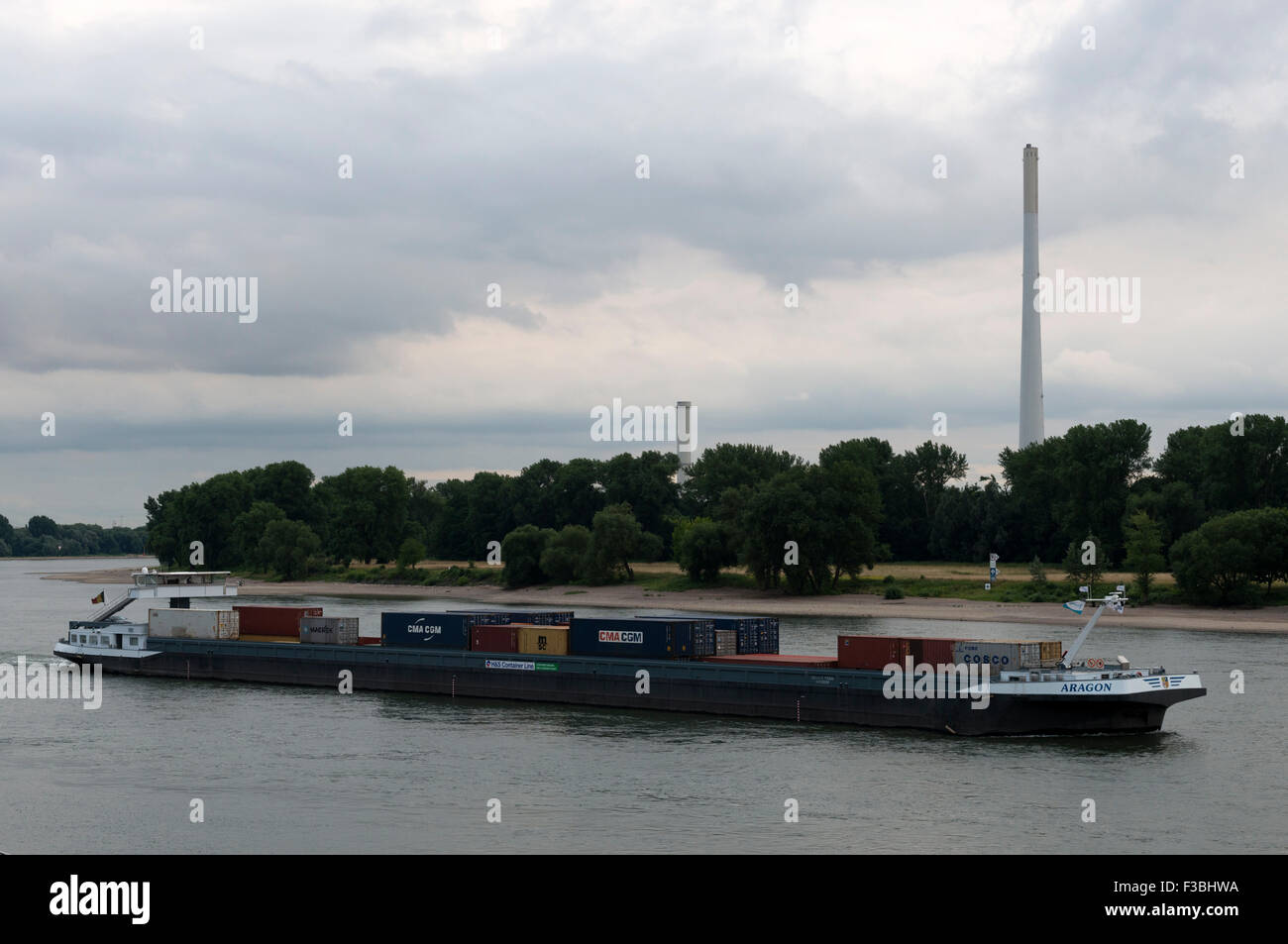 River rhine container barge hi-res stock photography and images - Alamy