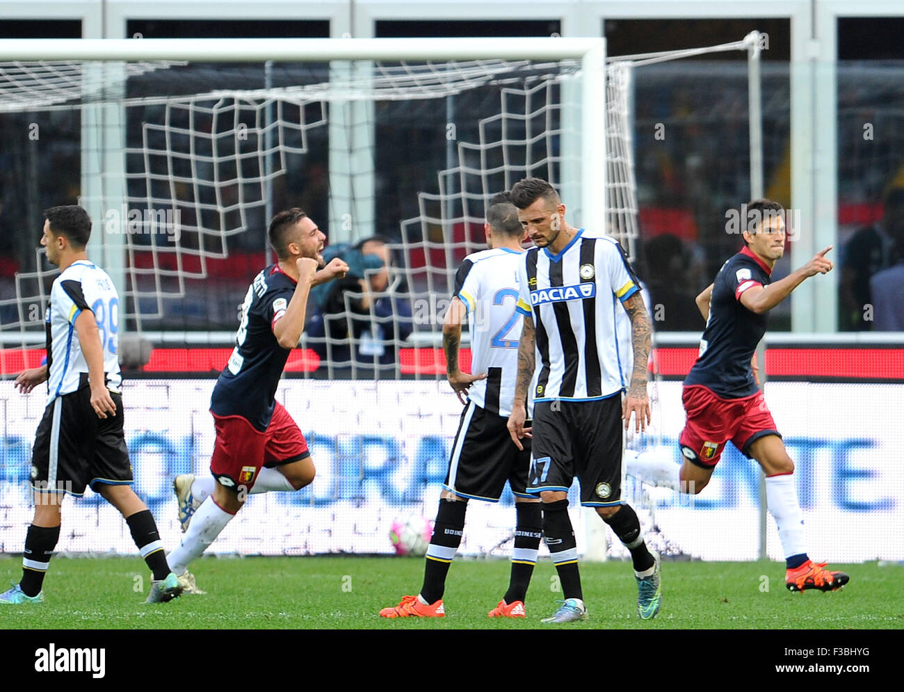 Udine, Italy. 4th October, 2015. Genoa's midfielder Diego Perotti ...