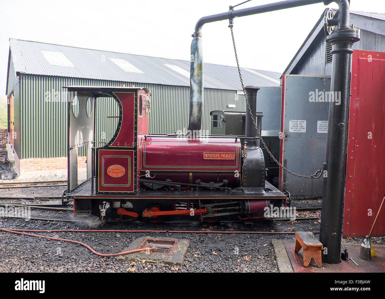 Lancashire, Uk - Narrow Gauge Steam engine Refils with water during ...