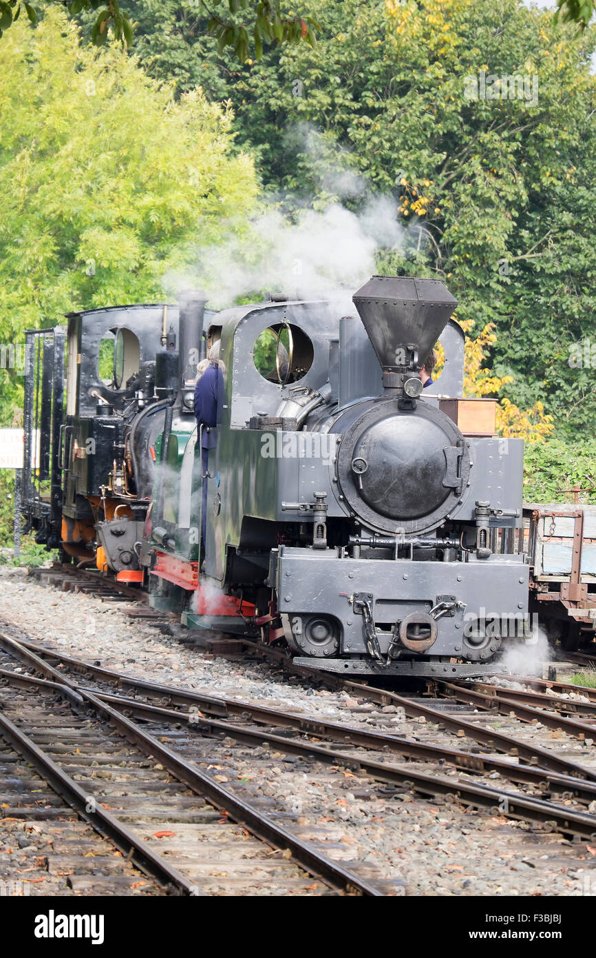 Lancashire, Uk - Narrow Gauge Steam engine takes part in engine move ...