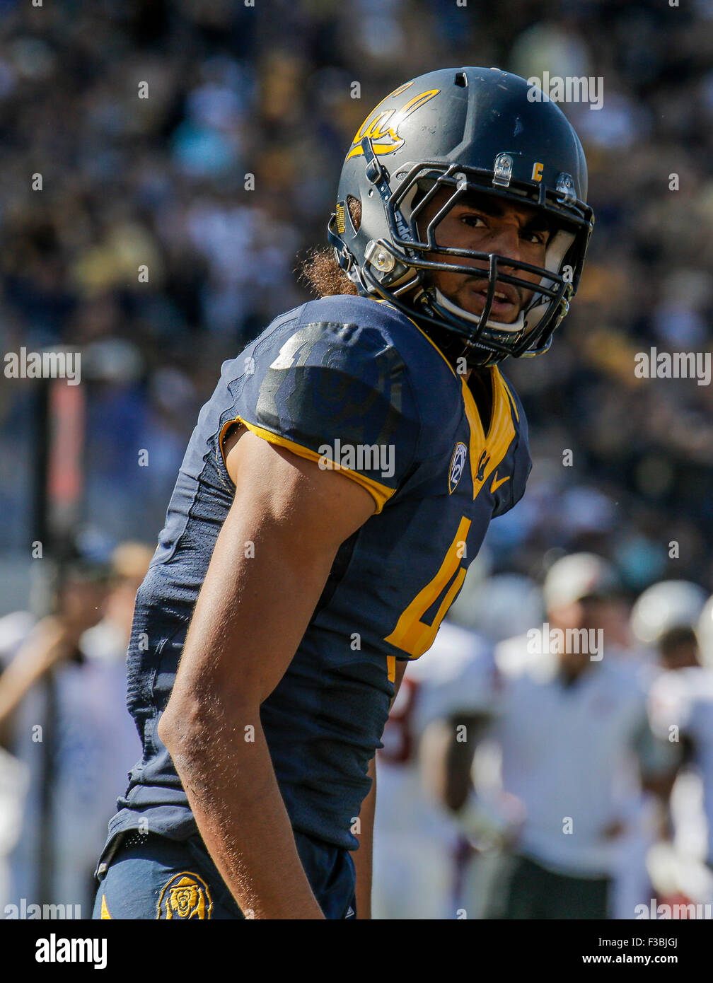 Berkeley USA CA. 03rd Oct, 2015. California # 4 Kenny Lawler had 6 ...