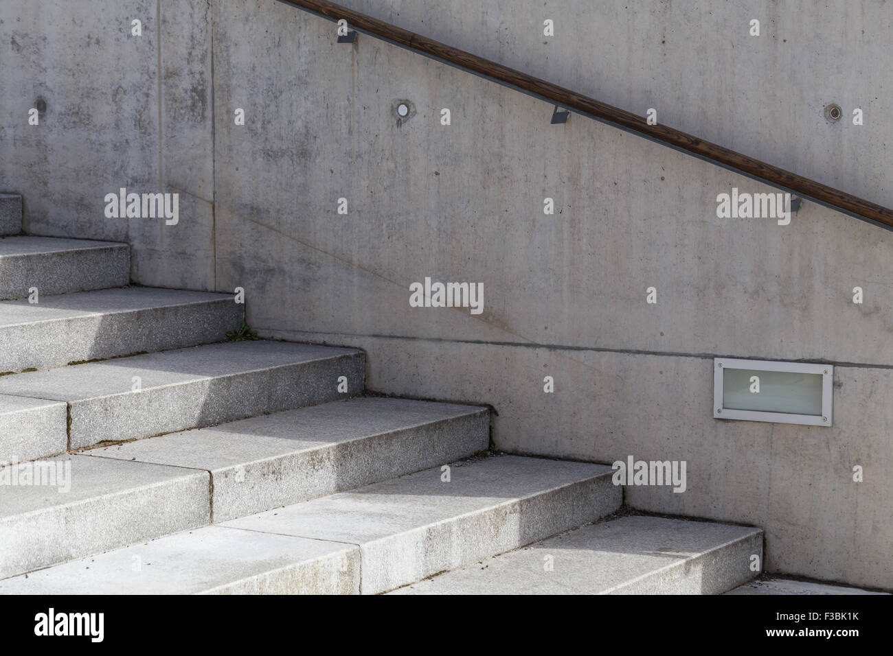 Abstract modern concrete stairs to building - stairway composition ...