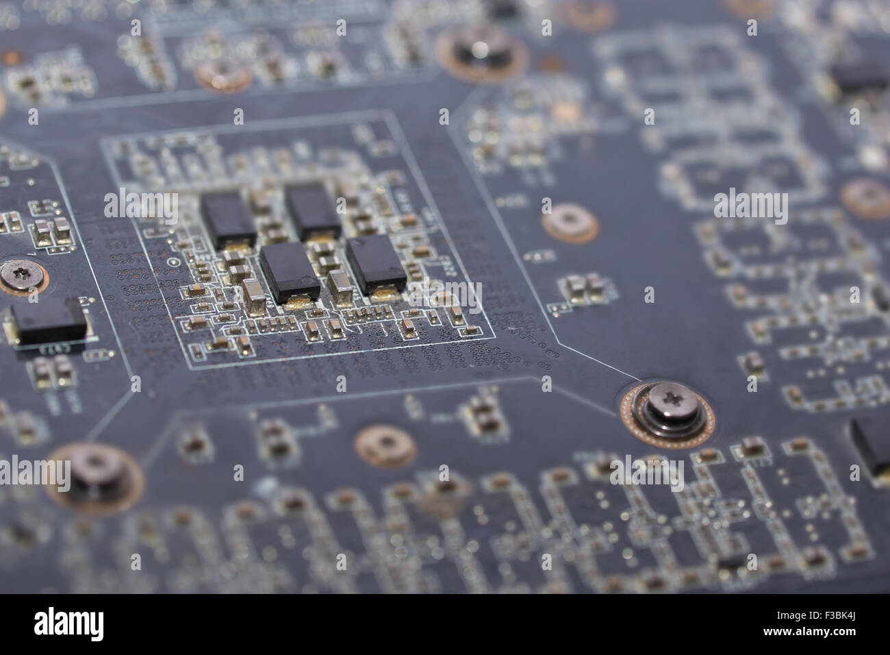Close-up view on the computer motherboard. Horizontal photo Stock Photo ...