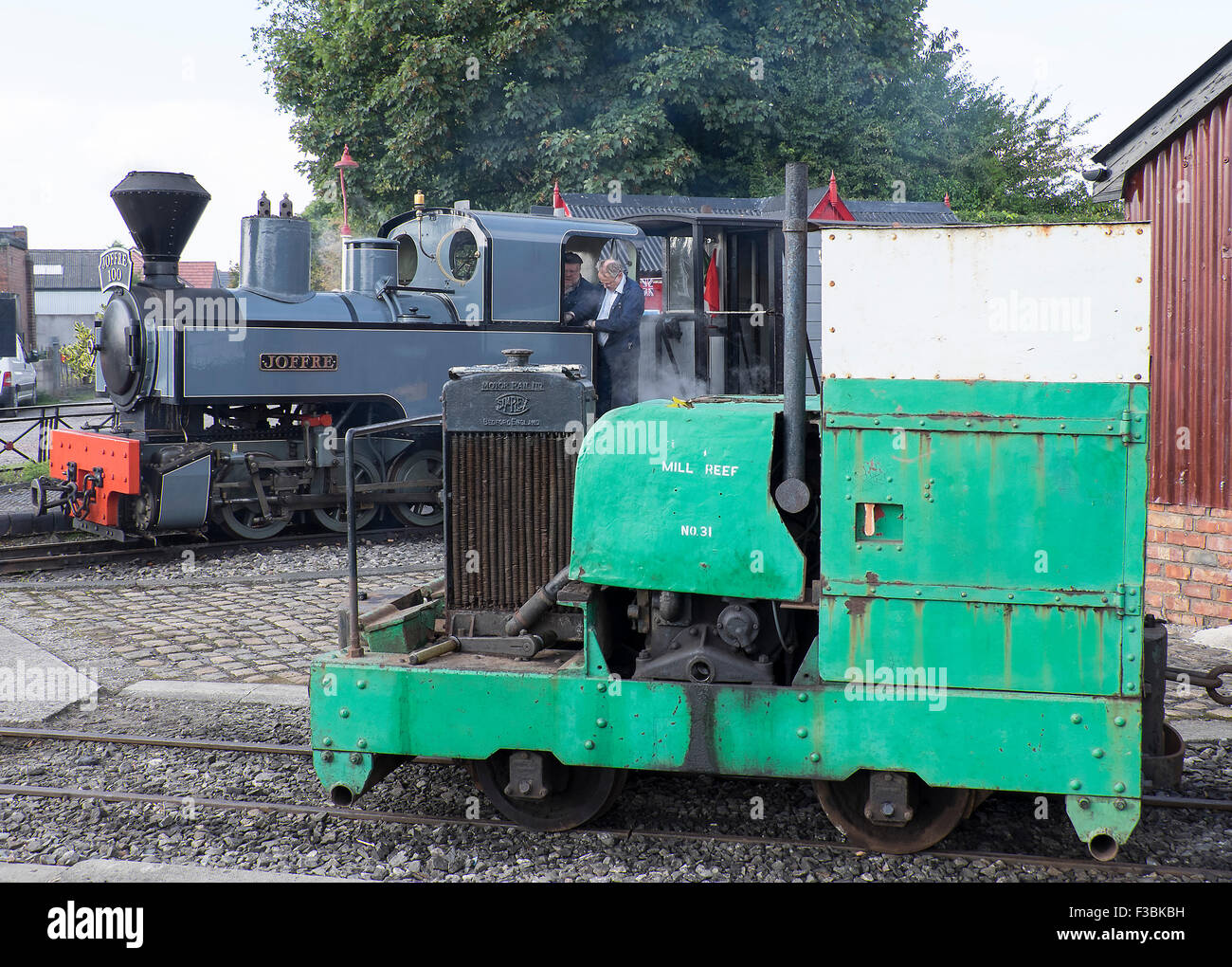 Lancashire, Uk - Narrow Gauge Diesel engine and Steam Loco takes part ...