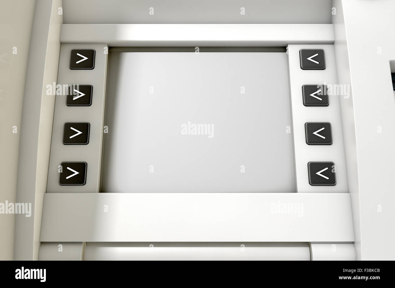A closeup view of a blank generic atm screen Stock Photo - Alamy