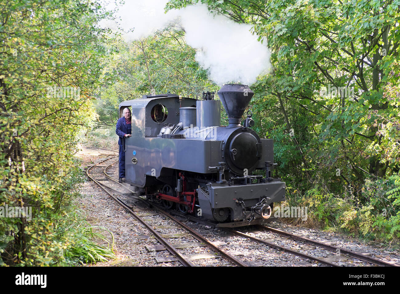 Lancashire, Uk - Narrow Gauge Steam engine takes part in engine move ...