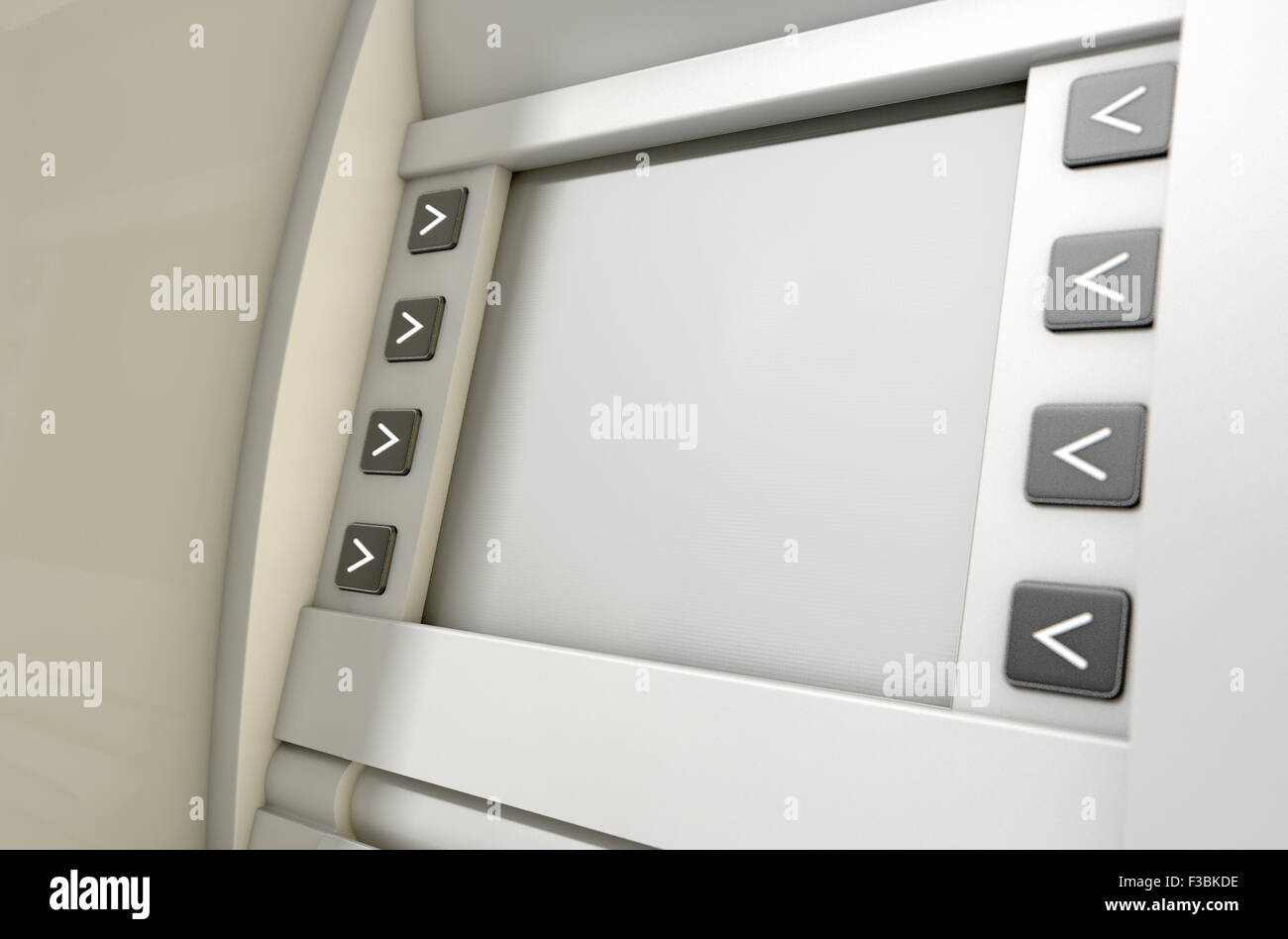 A closeup view of a blank generic atm screen Stock Photo - Alamy