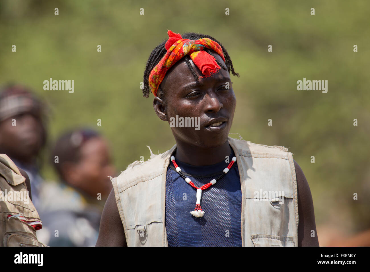 Africa, Ethiopia, Omo region, Ari Tribe man Photographed at the cattle ...