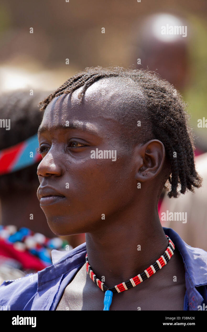 Africa, Ethiopia, Omo region, Ari Tribe man Photographed at the cattle ...