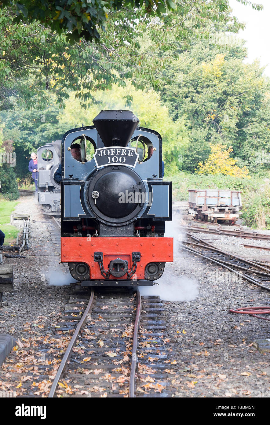Lancashire, Uk - Narrow Gauge Steam engine takes part in engine move ...