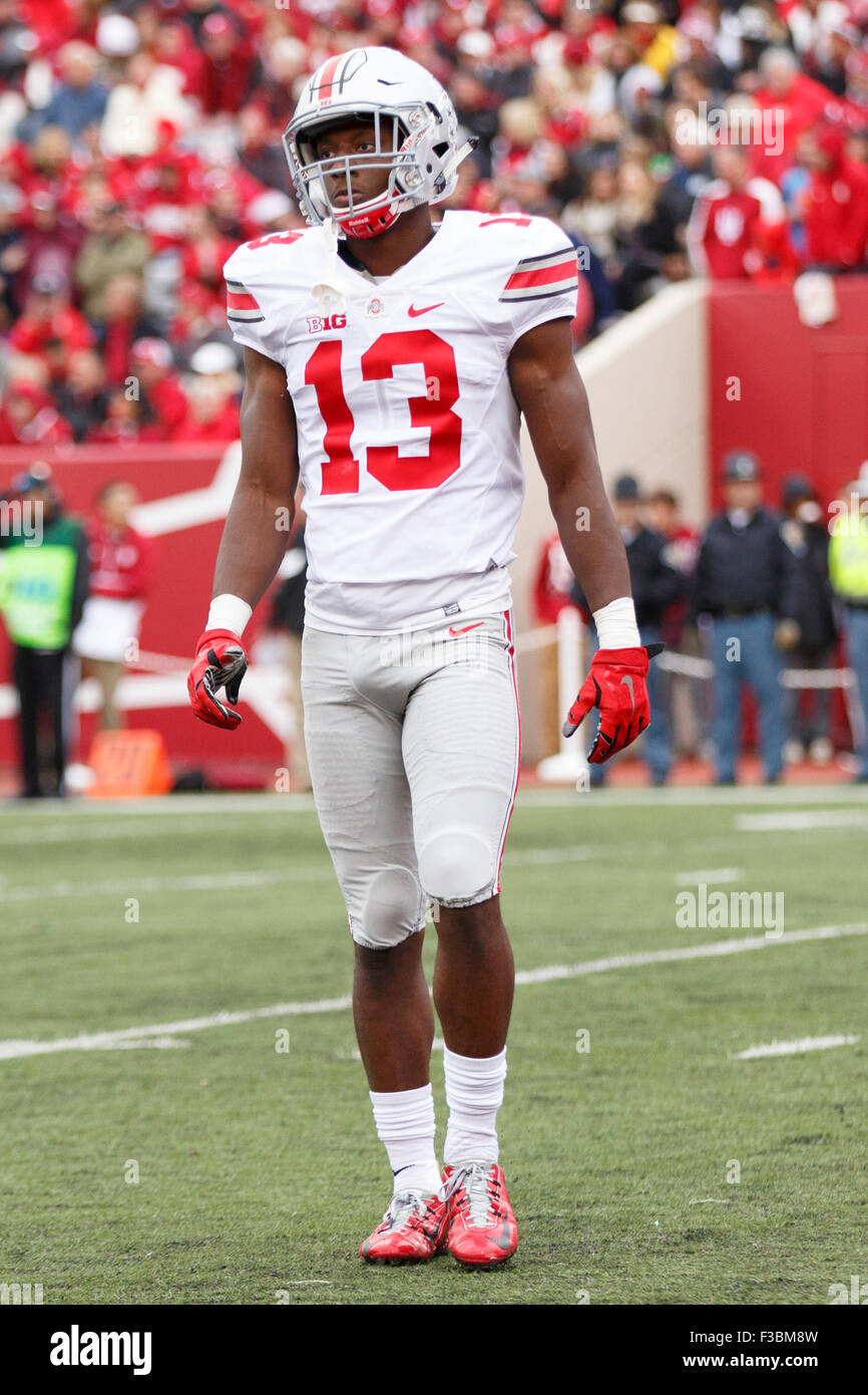 October 3, 2015: Ohio State Buckeyes cornerback Eli Apple (13) looks on ...