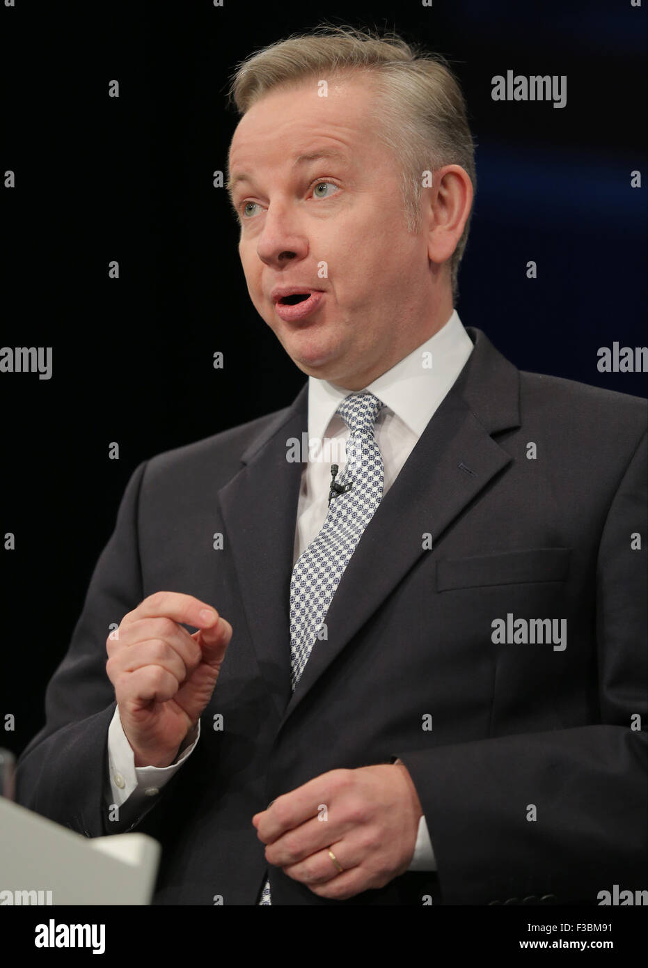 Manchester, UK. 4th October, 2015. Michael Gove Mp Labour Party ...