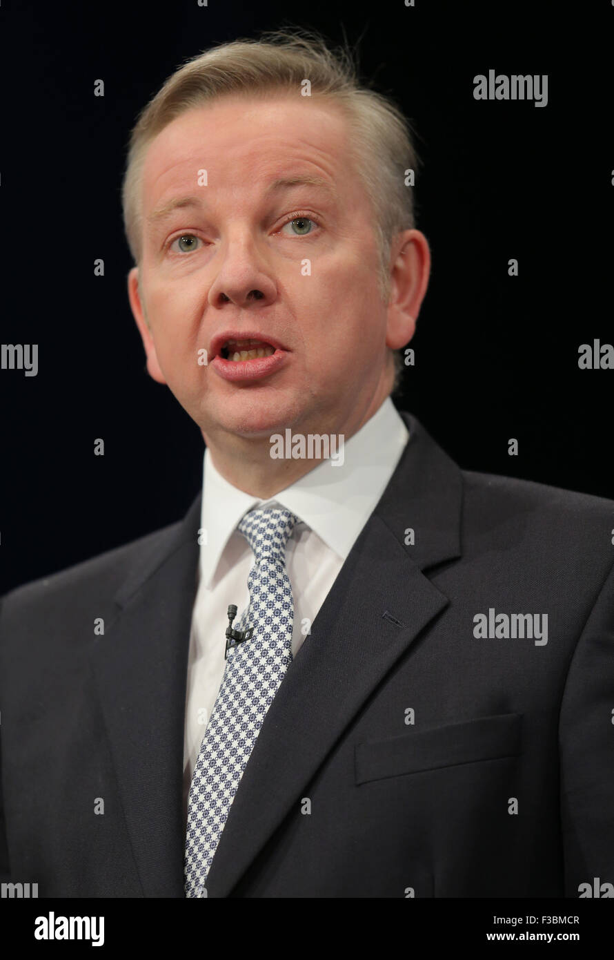Manchester, UK. 4th October, 2015. Michael Gove Mp Labour Party ...