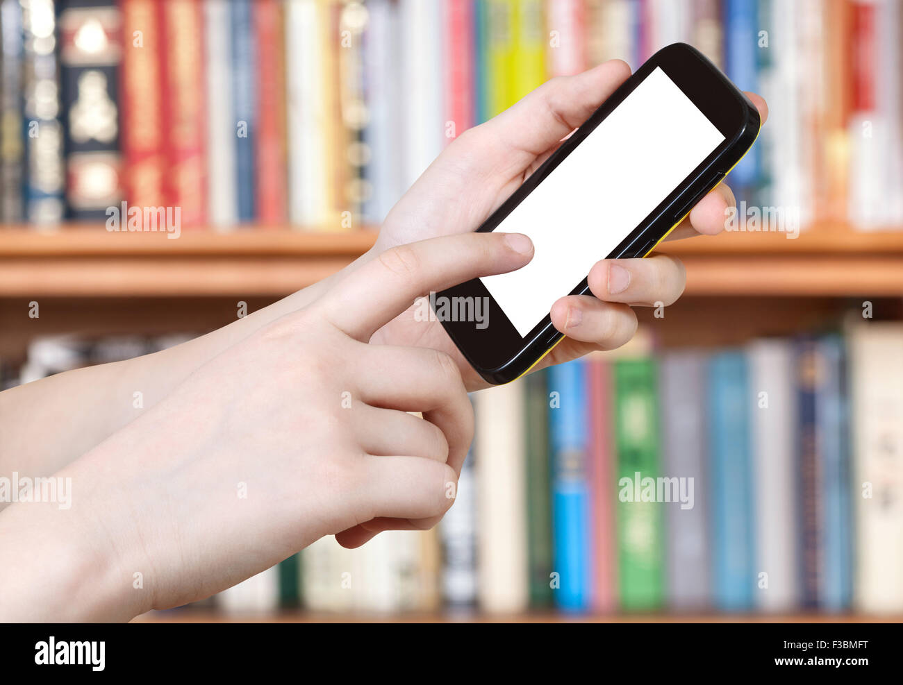 Mobile phone reading library hi-res stock photography and images - Alamy