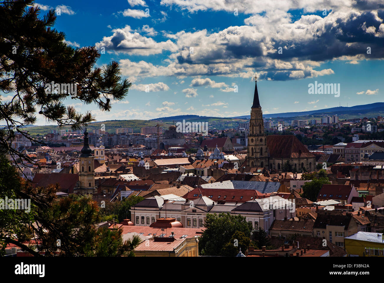 Overview of Cluj-Napoca city, Romania Stock Photo - Alamy