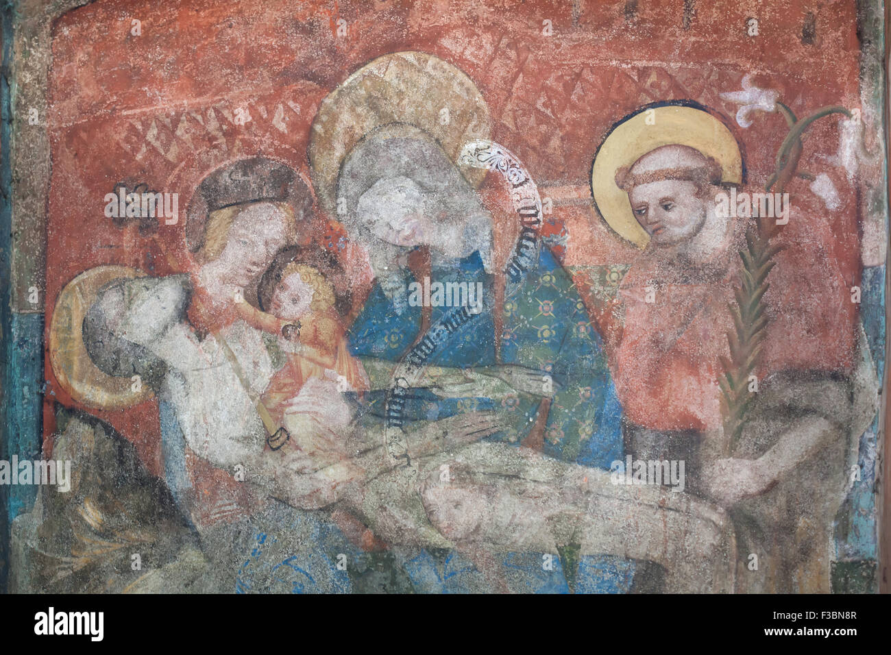 Lamentation of Christ (Pieta) from around 1400 and Virgin Mary with ...