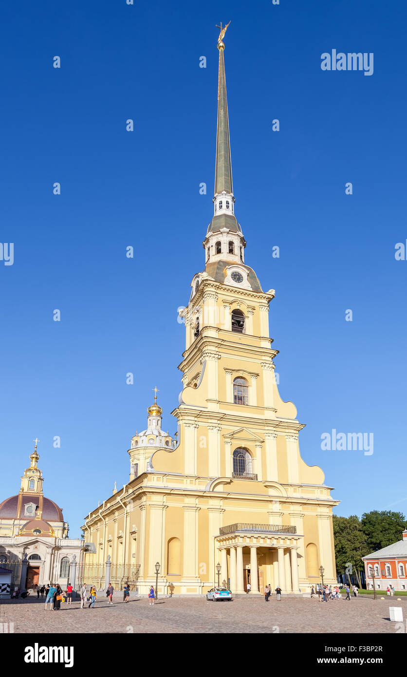 Cathedral of Saints Peter and Paul in the Peter and Paul Fortress Stock ...