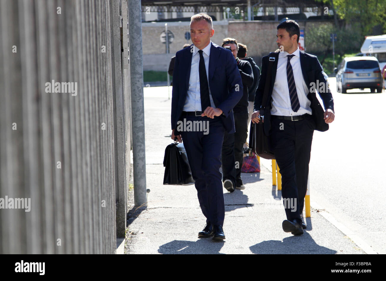 ITALY, Pordenone: Roberto Rigoni Stern (L) lawyer of Giosu Ruotolo ...