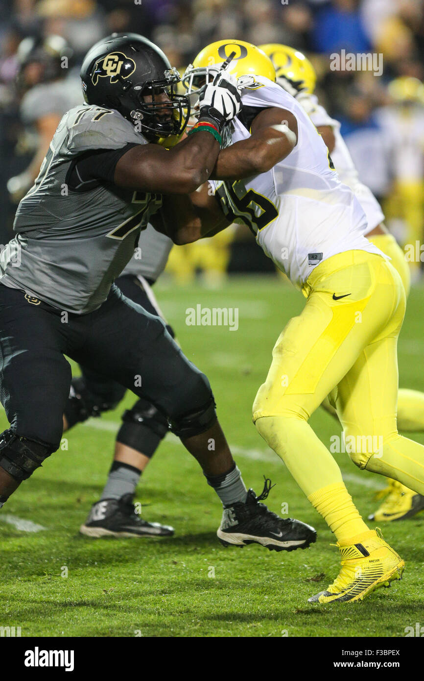 October 3, 2015: Colorado lineman Stephane Nembot blocks Oregon ...
