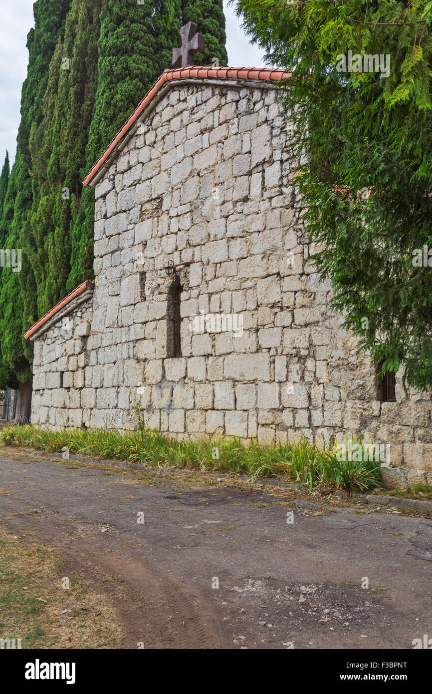 Ancient church made of stone blocks, Abkhazia Stock Photo - Alamy