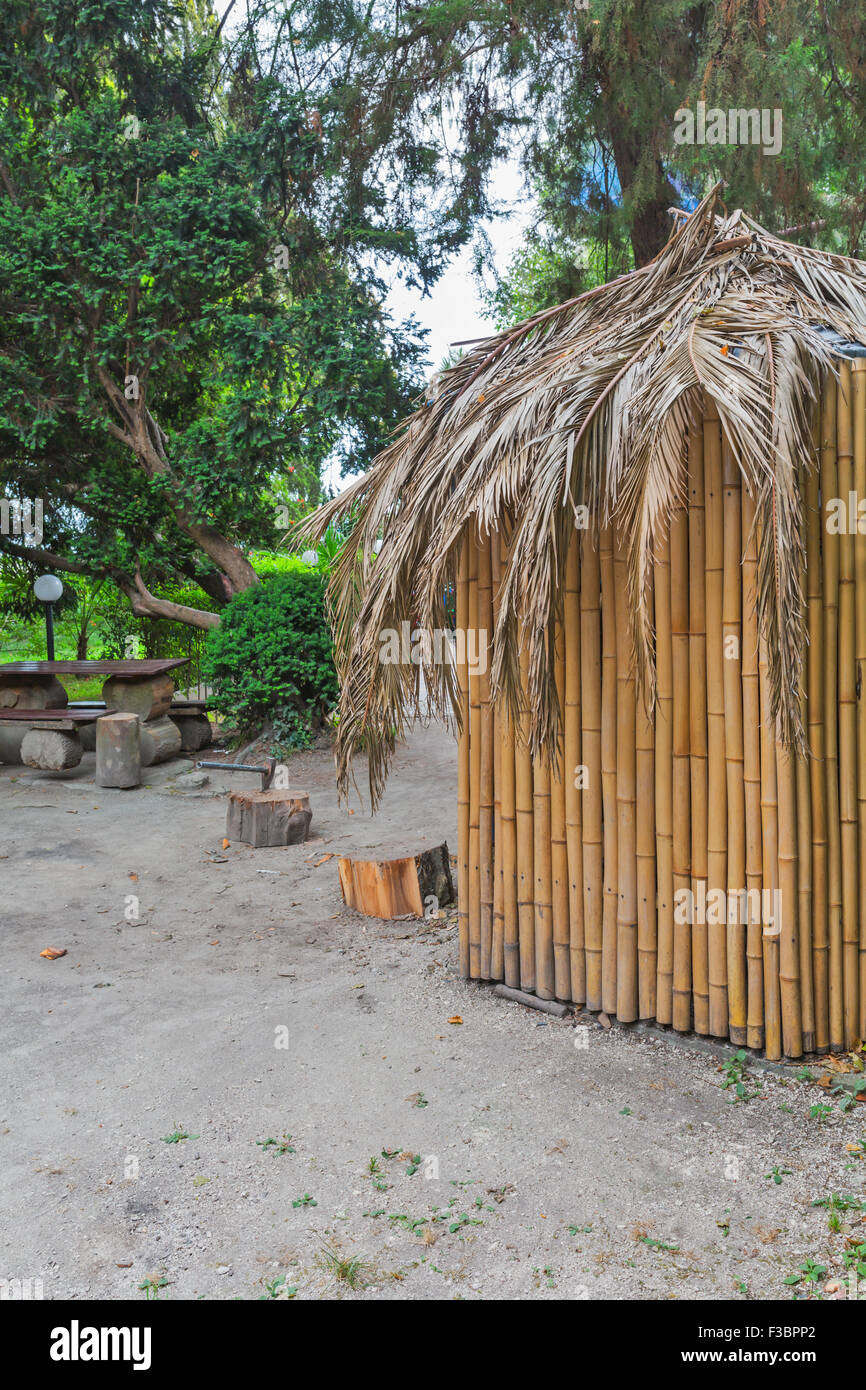 Bamboo hut at the recreation park zone Stock Photo - Alamy