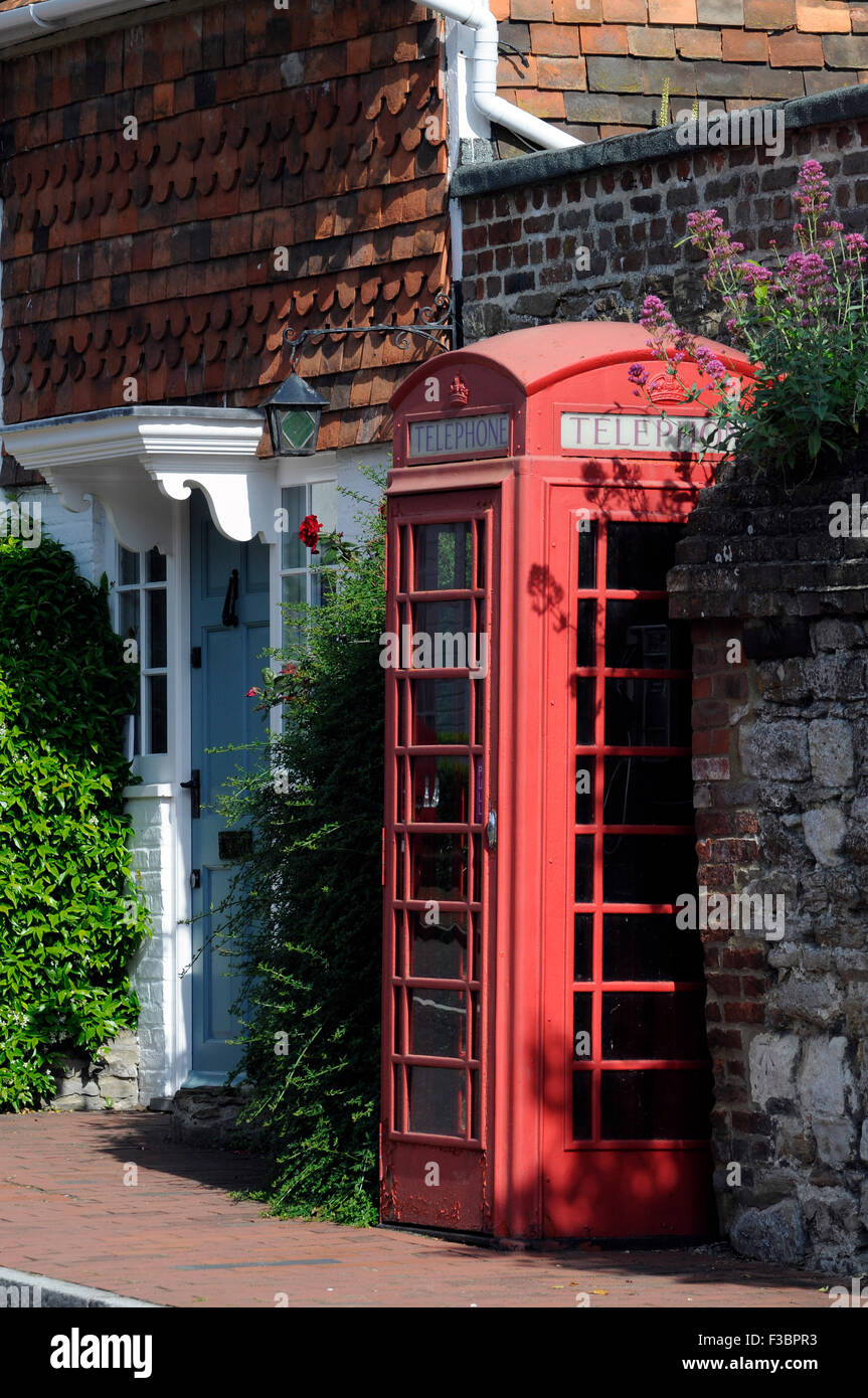 Red telephone box in Winchelsea East Sussex England UK Europe Stock ...