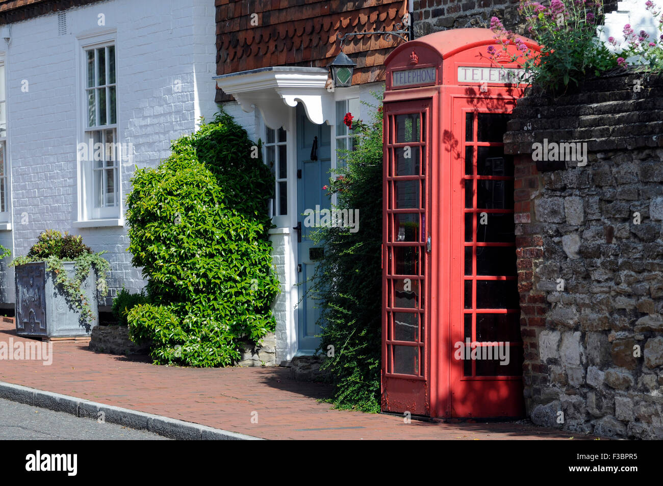 Red telephone box in Winchelsea East Sussex England UK Europe Stock ...