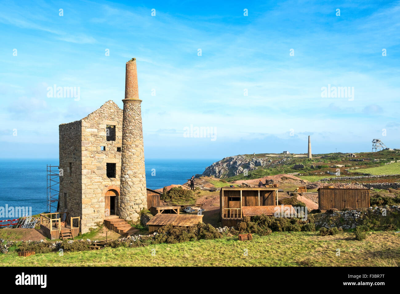The old Wheal Owles tin mine near Pendeen in Cornwall, UK Stock Photo ...