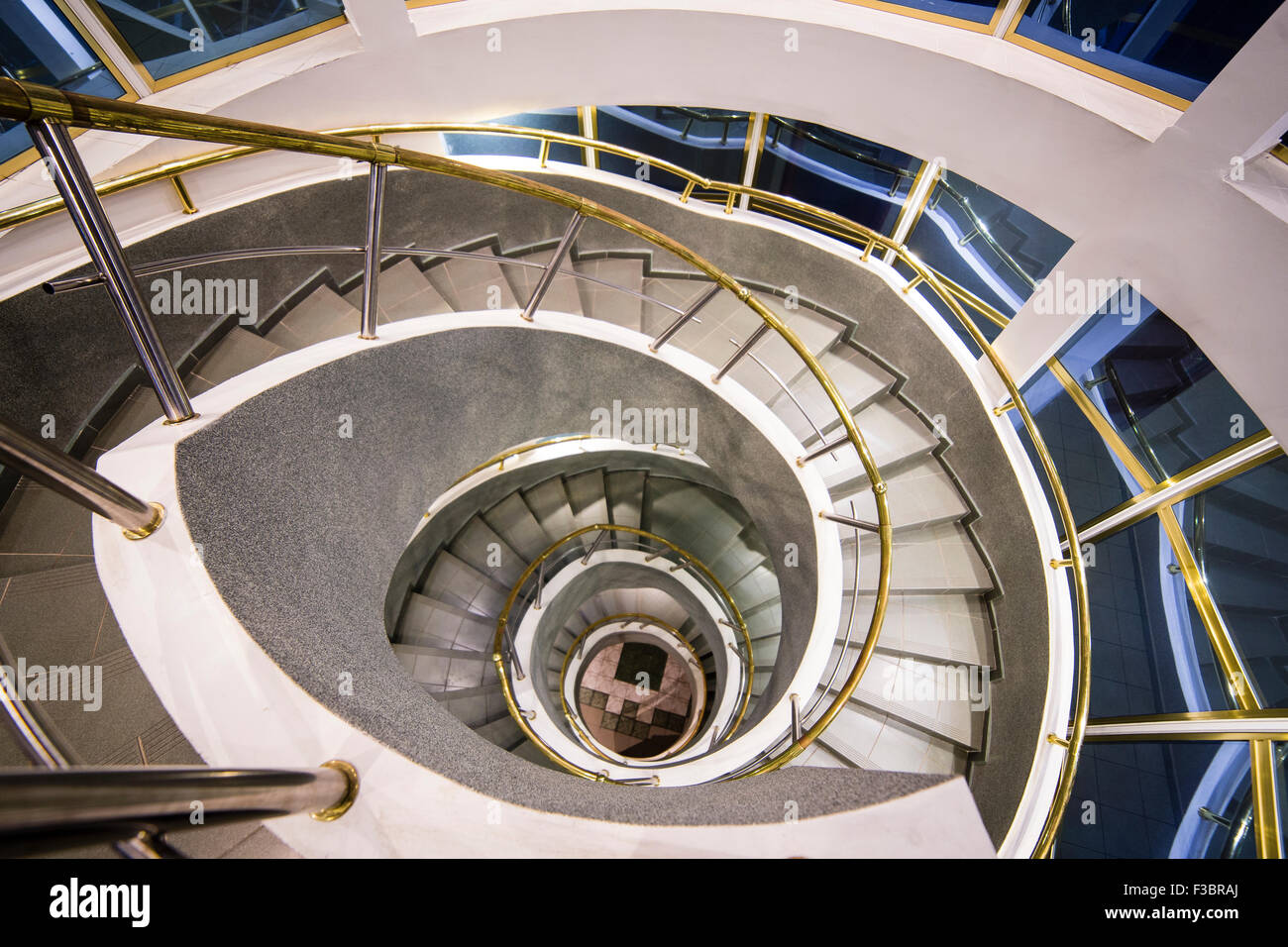 Modern spiral staircase in Moscow, Russian Federation Stock Photo - Alamy
