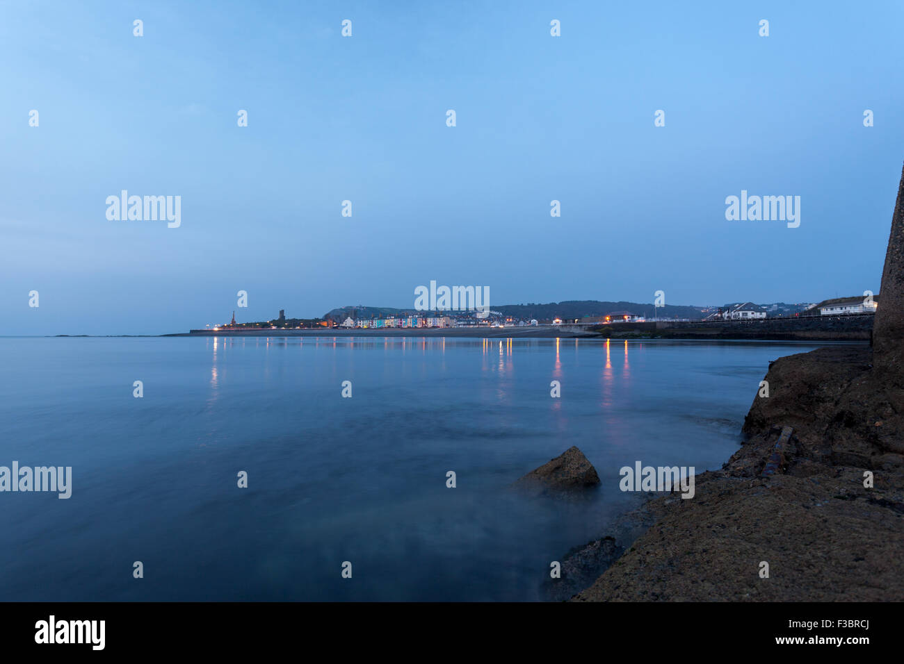 Aberystwyth with calm clear sea Stock Photo - Alamy