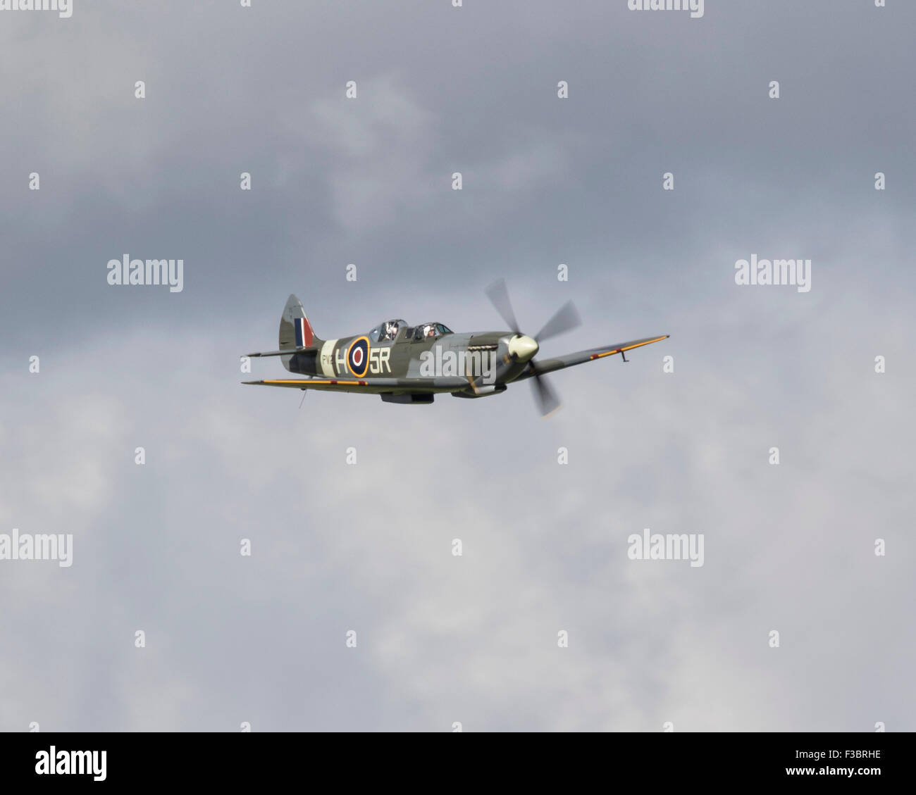 Spitfire T9 PV202 (G-CCCA) flying at the Battle of Britain 75th ...