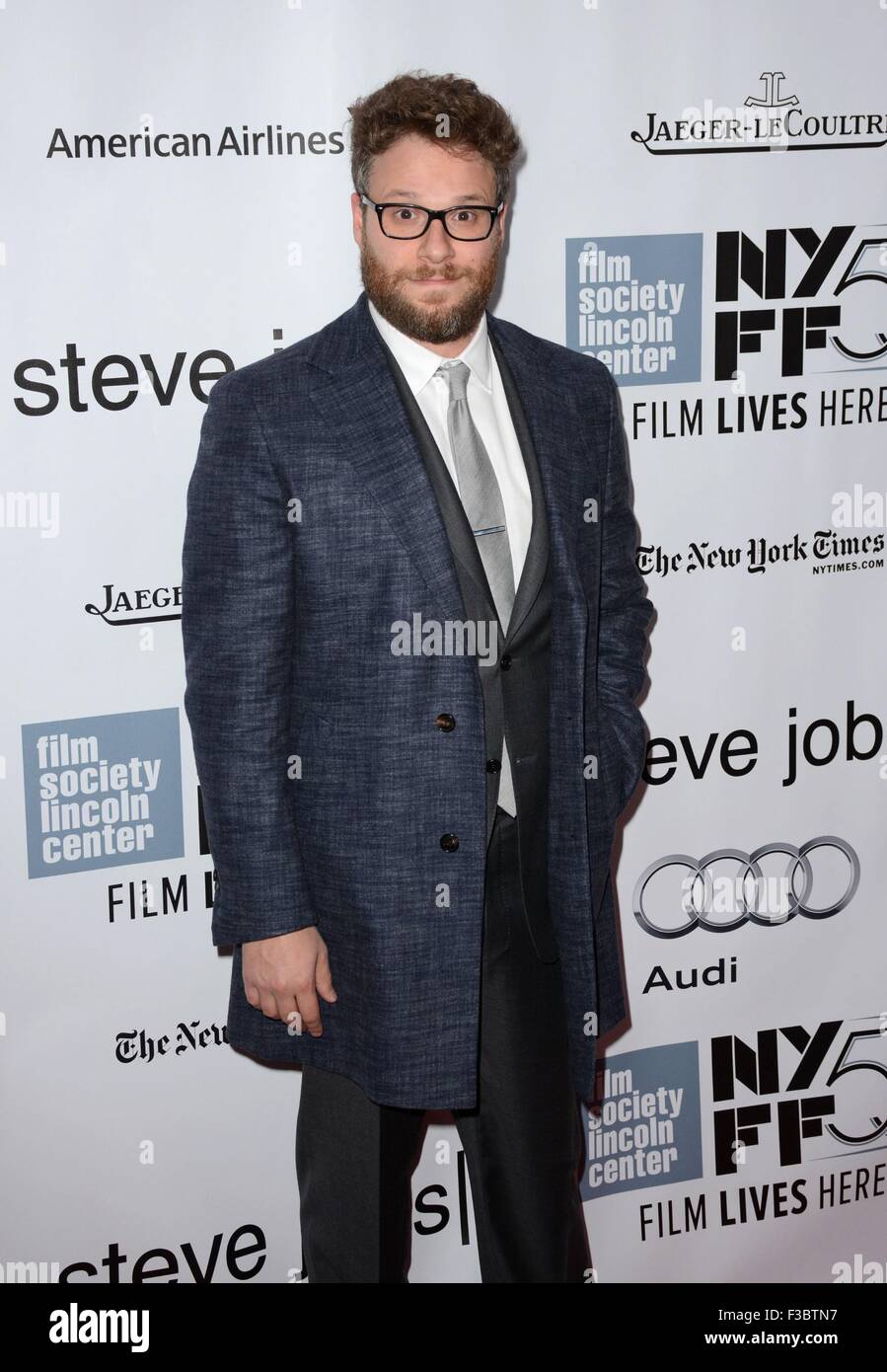 New York, NY, USA. 3rd Oct, 2015. Seth Rogen at arrivals for STEVE JOBS ...
