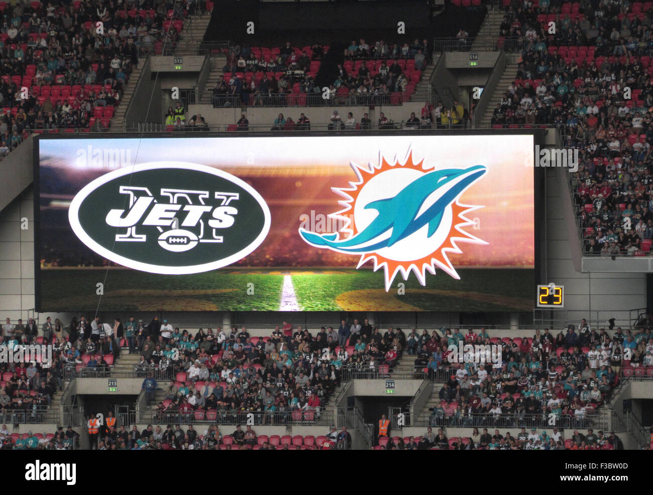 London, UK. 4th October, 2015. Atmosphere at the NFL International ...