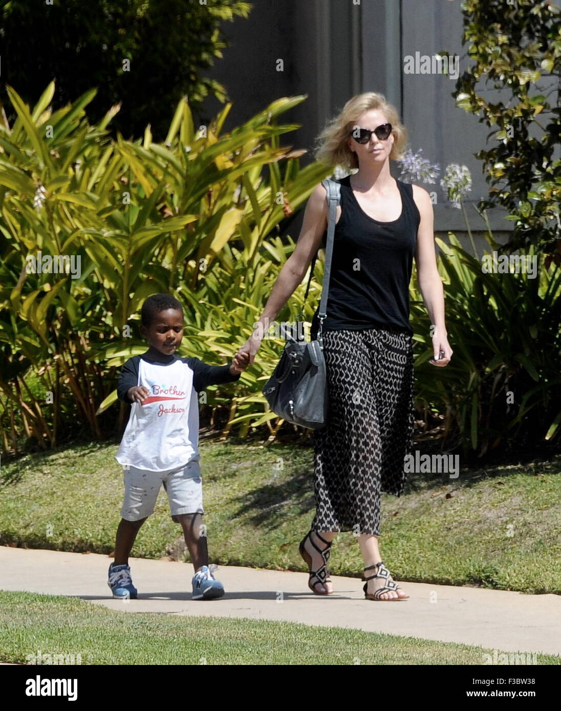 Charlize Theron Baby Actress Charlize Theron Heads To A Friends In Los