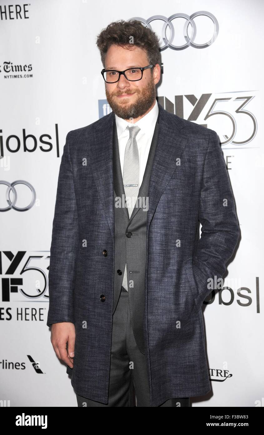 New York, NY, USA. 3rd Oct, 2015. Seth Rogen at arrivals for STEVE JOBS ...